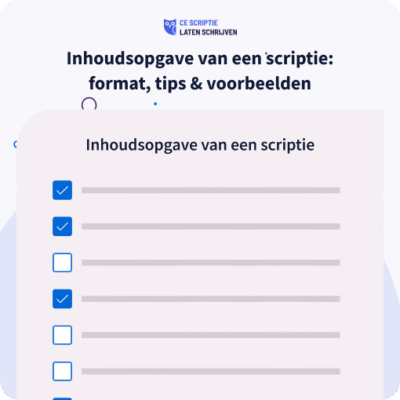 Inhoudsopgave scriptie HBO: voorbeelden & tips maken