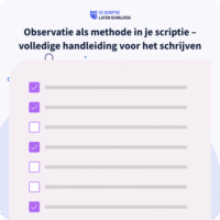 Observatie methode in je scriptie | Tips & voorbeelden